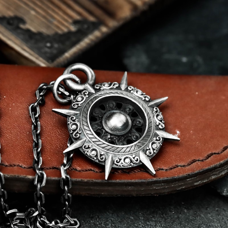 Sunwheel Pendant Necklace - Etsy