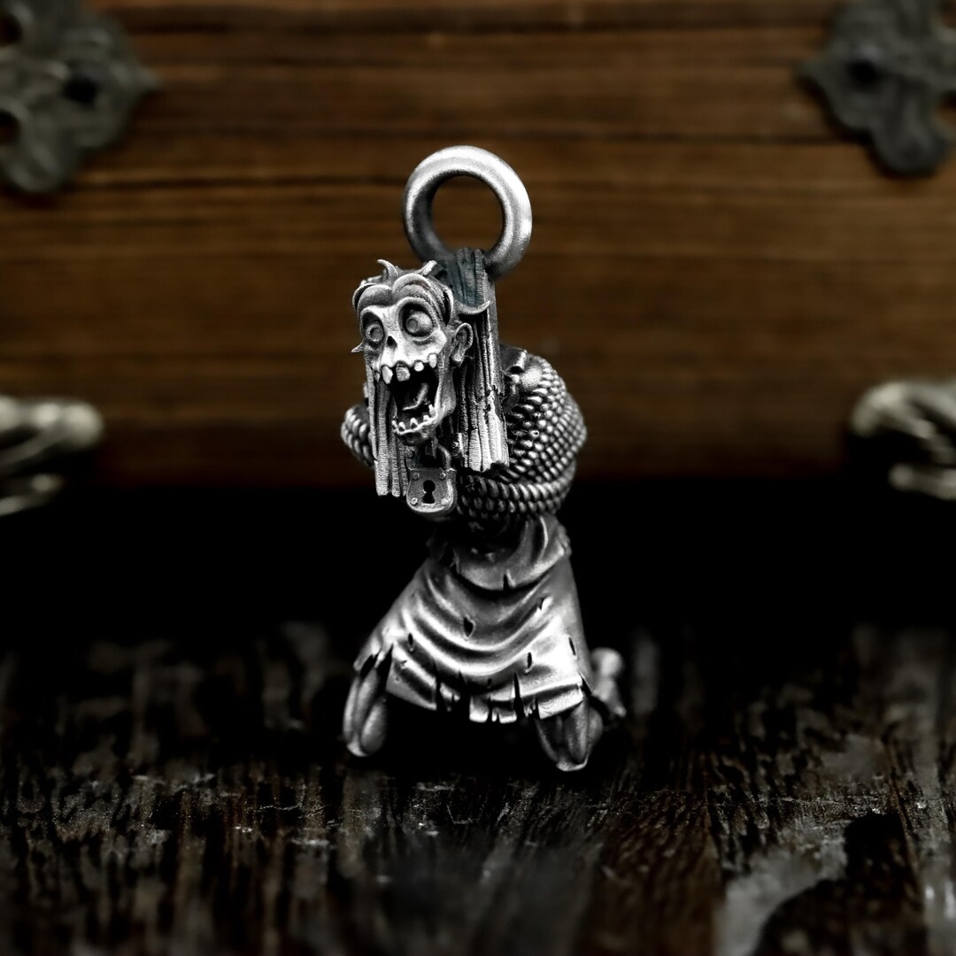 Imprisoned Savage 925 Silver Pendant - Chained Monster Artisan Jewelry ...
