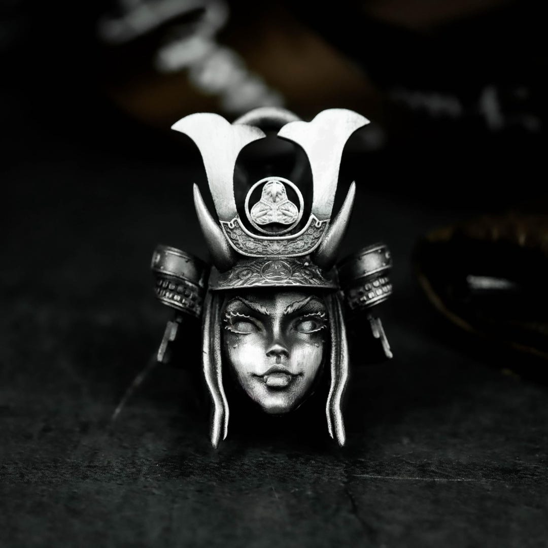 Japanese Shogun 925 Silver Pendant - Charming Female Samurai Pendant ...