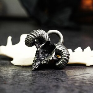 Armored Sheep's Head Pendant,ram Skull Aries Horn Sheep Jewelry ...