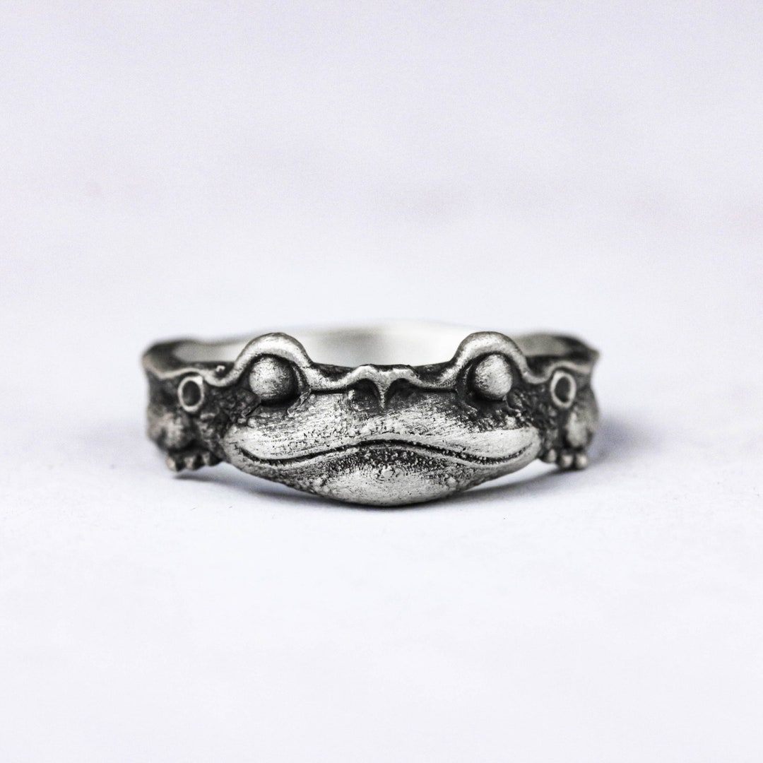 Frog Prince 925 Silver Ring - Cute Animal Handmade Jewelry - Fairytale ...