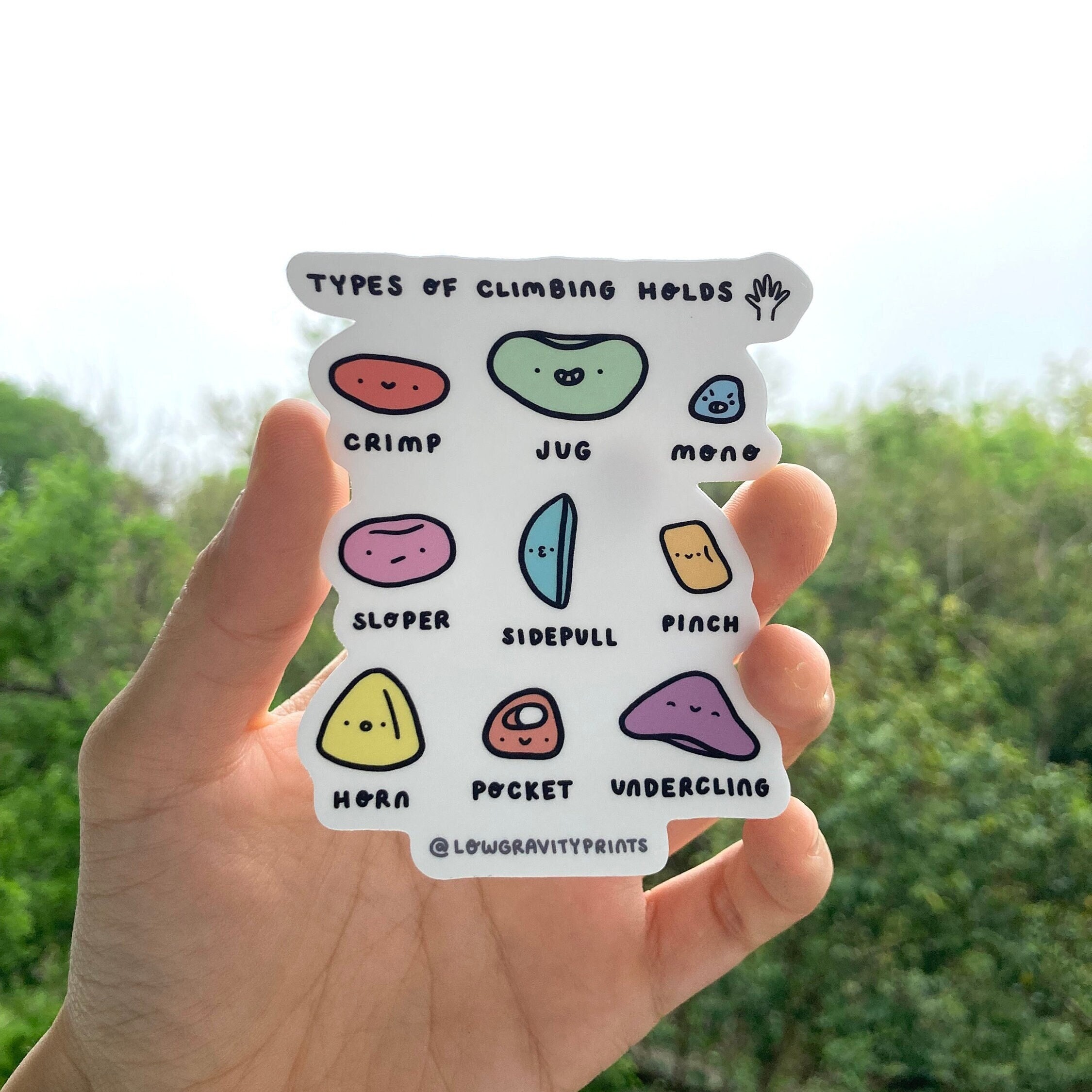 Climbing Holds Sticker: Rock Climbing, Climber Gifts, Bouldering Gym ...