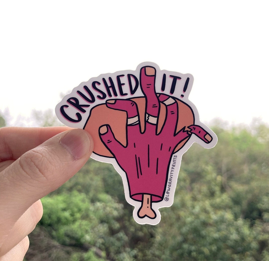 Crushed It! Climbing Injury Sticker: Funny Weatherproof Vinyl - Etsy