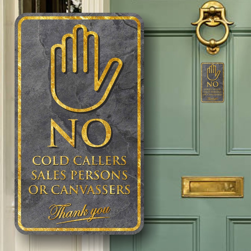 No Cold Callers Sign - Etsy UK