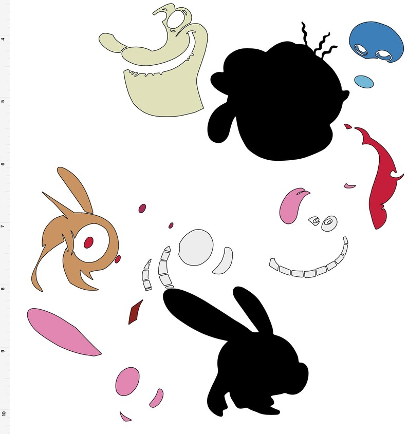 REN Stimpy Svg File, Cricut, Silhouette Vinyl Layered - Etsy