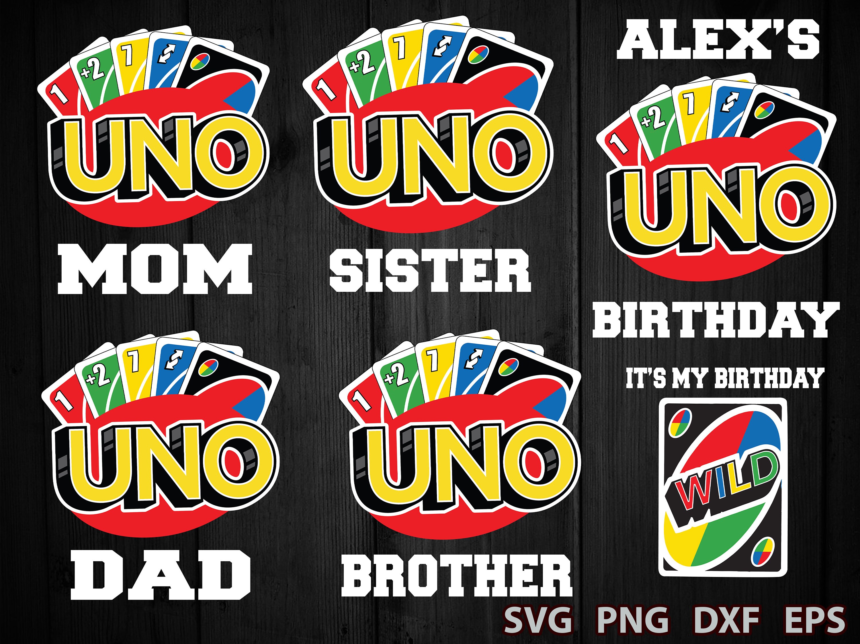 Uno Birthday Svg Uno Family Png Birthday Boy's Family | Etsy