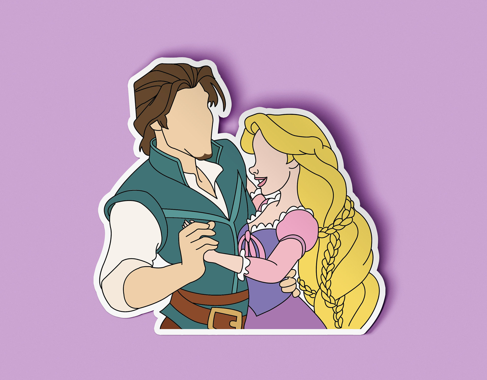 Rapunzel And Eugene Disney Sticker Tangled Disney Sticker Etsy 