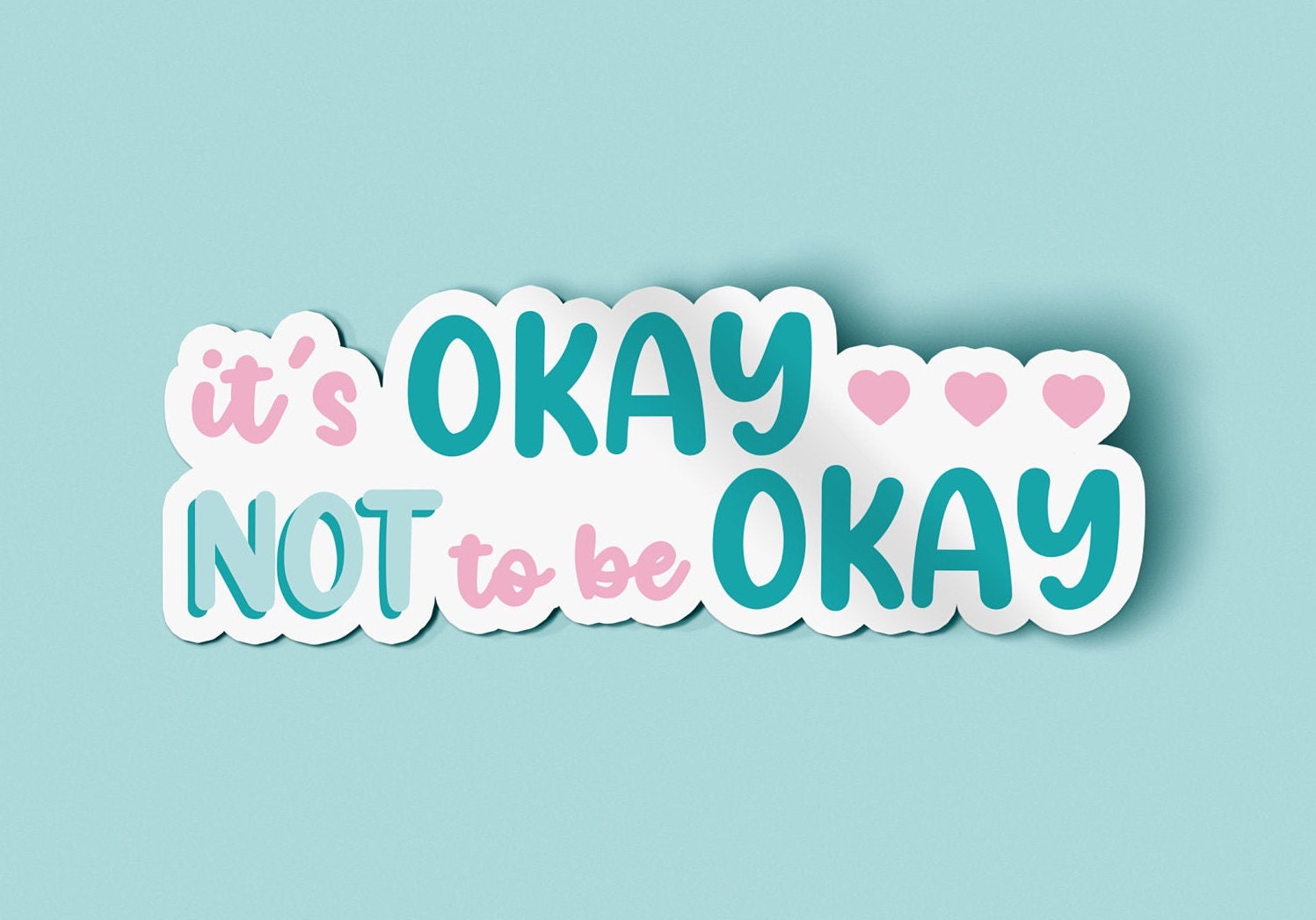 It's Okay Not to be Okay Mental Health Sticker Laptop | Etsy