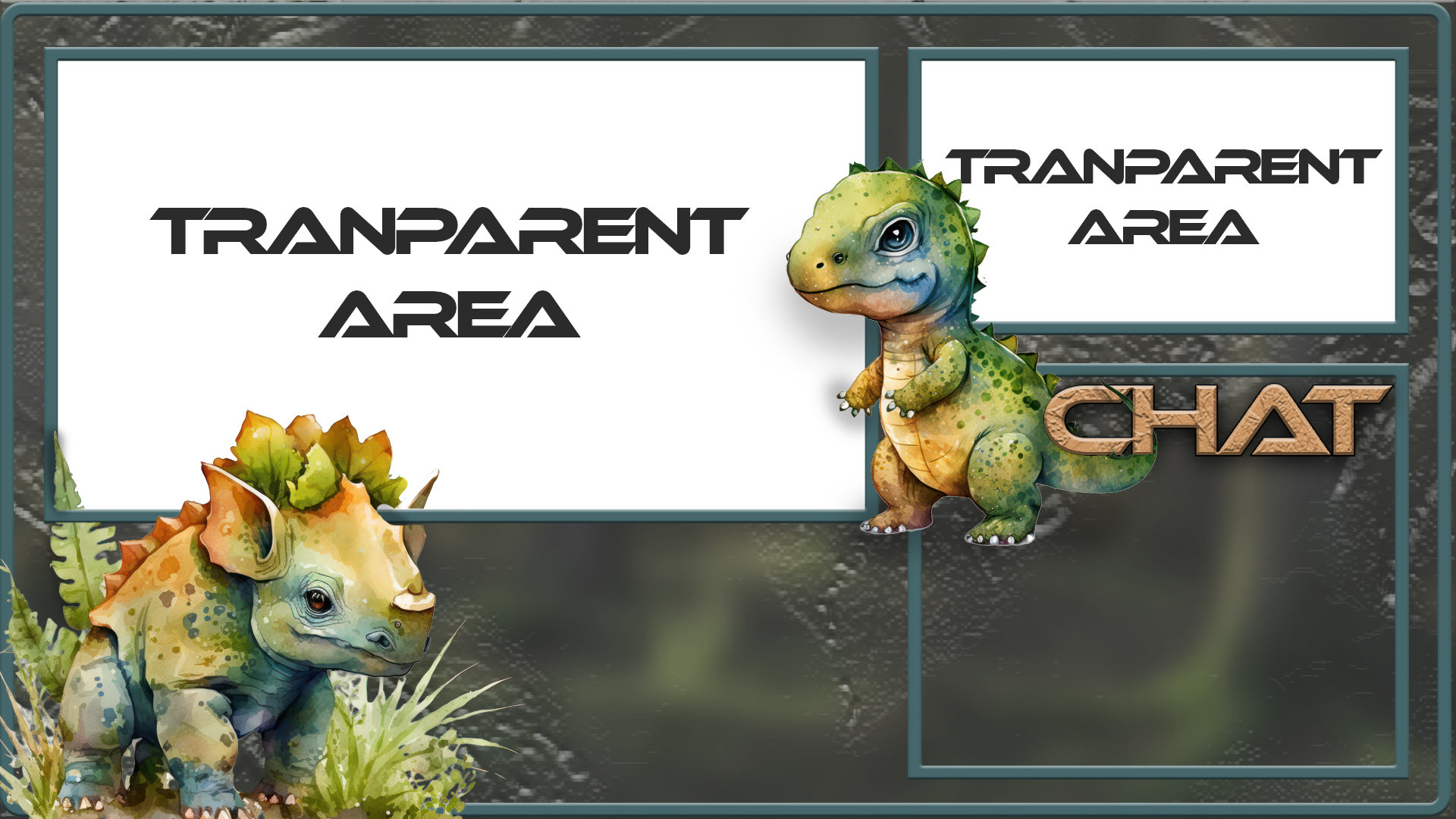 Cute Baby Dinosaurs Ark Inspired Overlay Package for Twitch Streaming ...