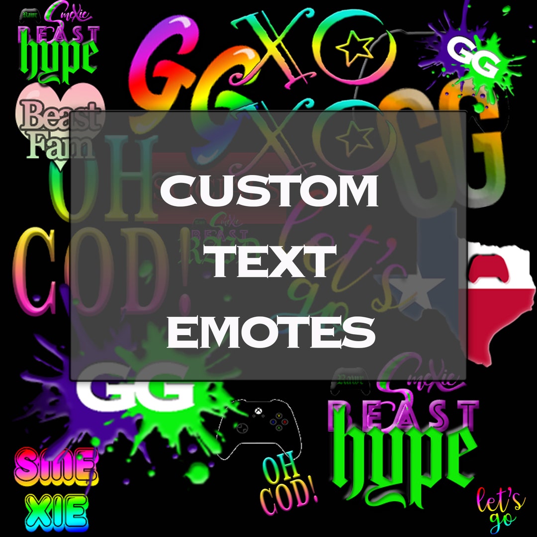 Custom Text Emotes - Etsy