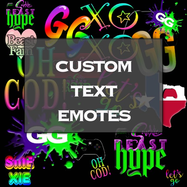 Custom Text Emotes - Etsy