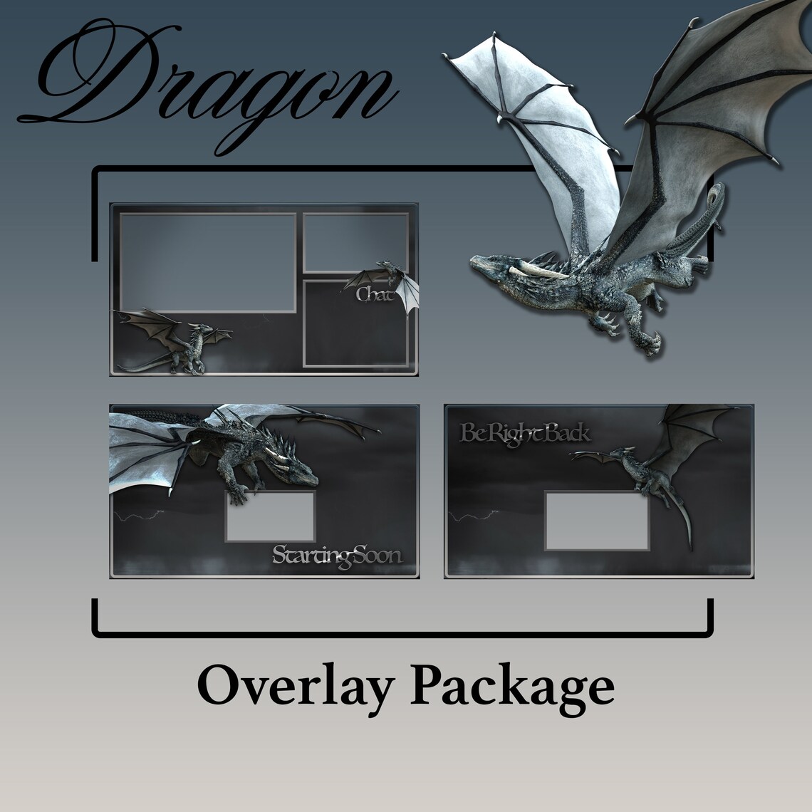 Dragon Overlay Package for Twitch Streaming on OBS and SLOBS - Etsy