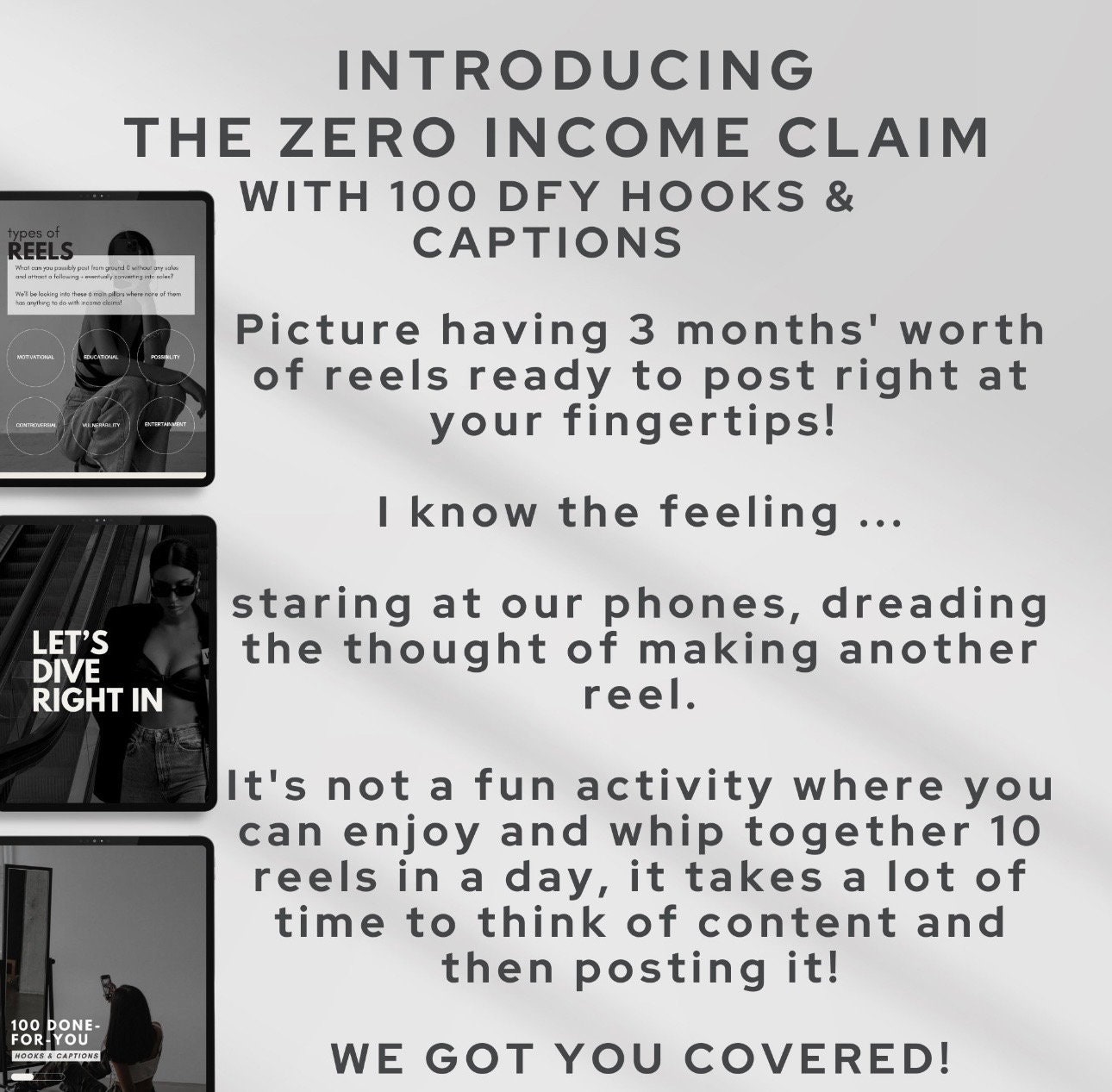 The Zero Income Claim Guide Done for You Hooks With Captions the Zero ...