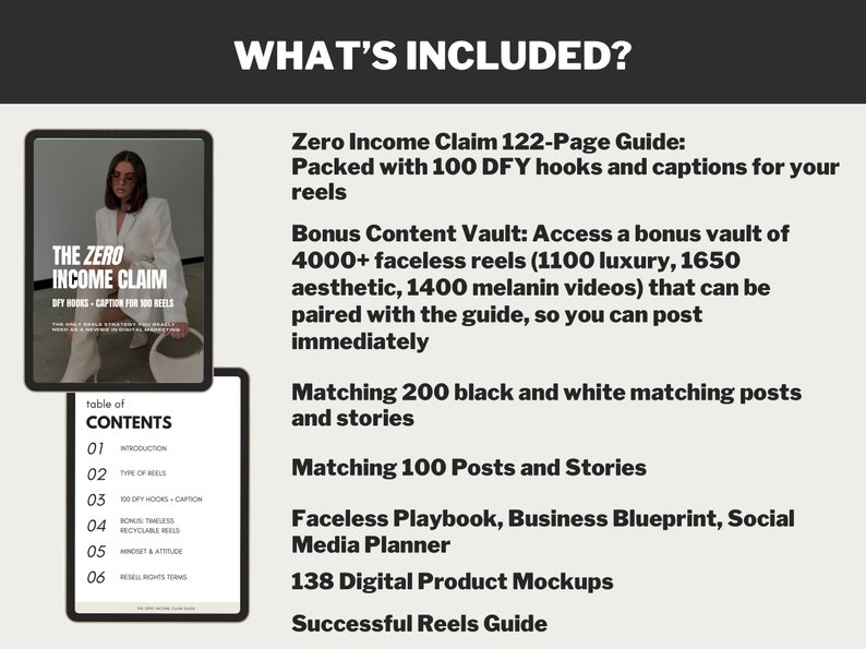 The Zero Income Claim Guide Done for You Hooks With Captions the Zero ...