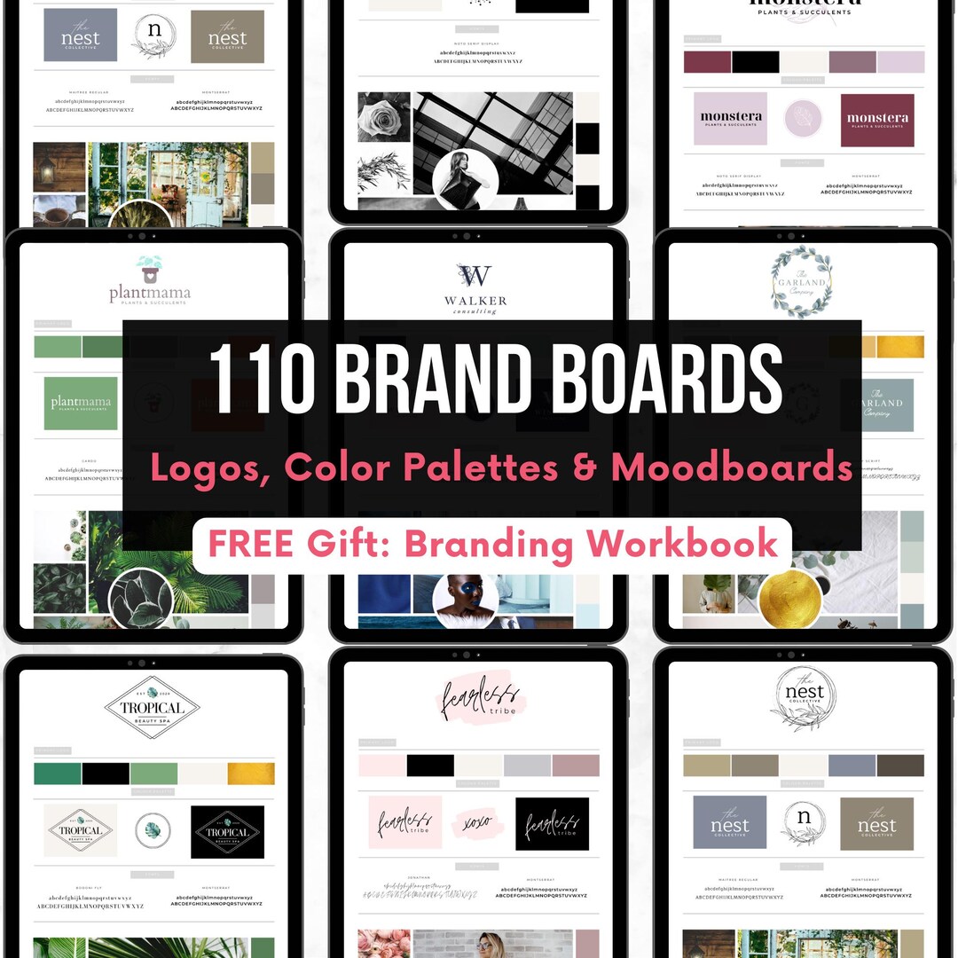 110 Editable Brand Board Templates, DIY Branding Kit, Business Branding ...
