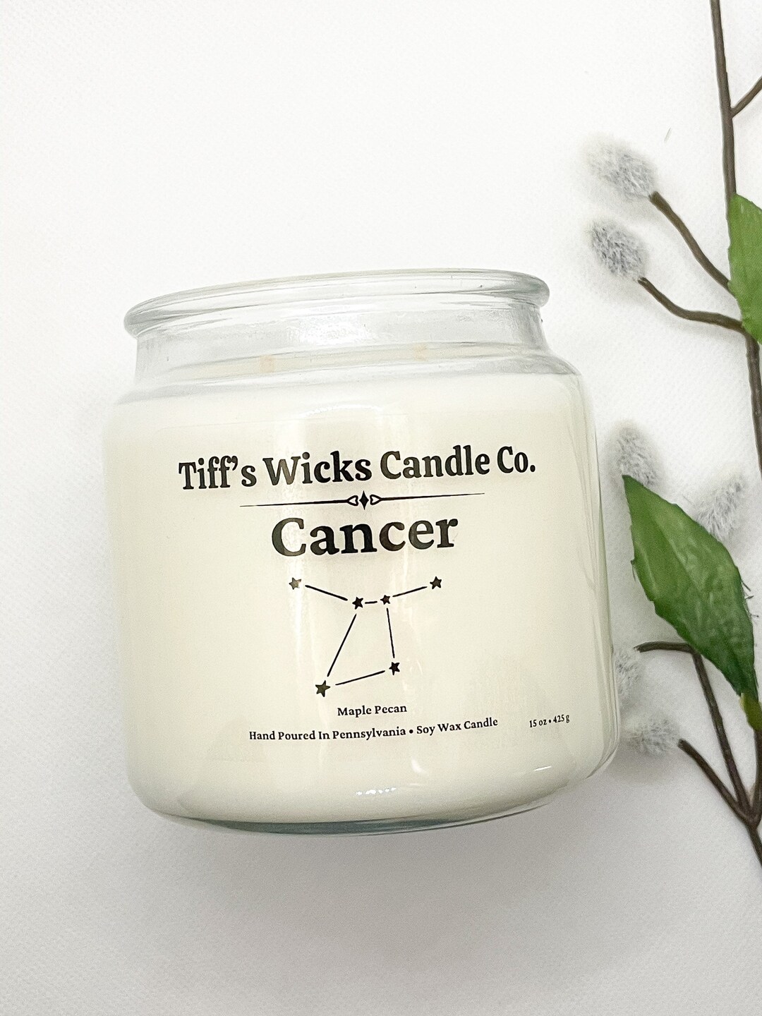 Cancer Zodiac Candle Astrology Candle Astrology Gift Spiritual Candle ...
