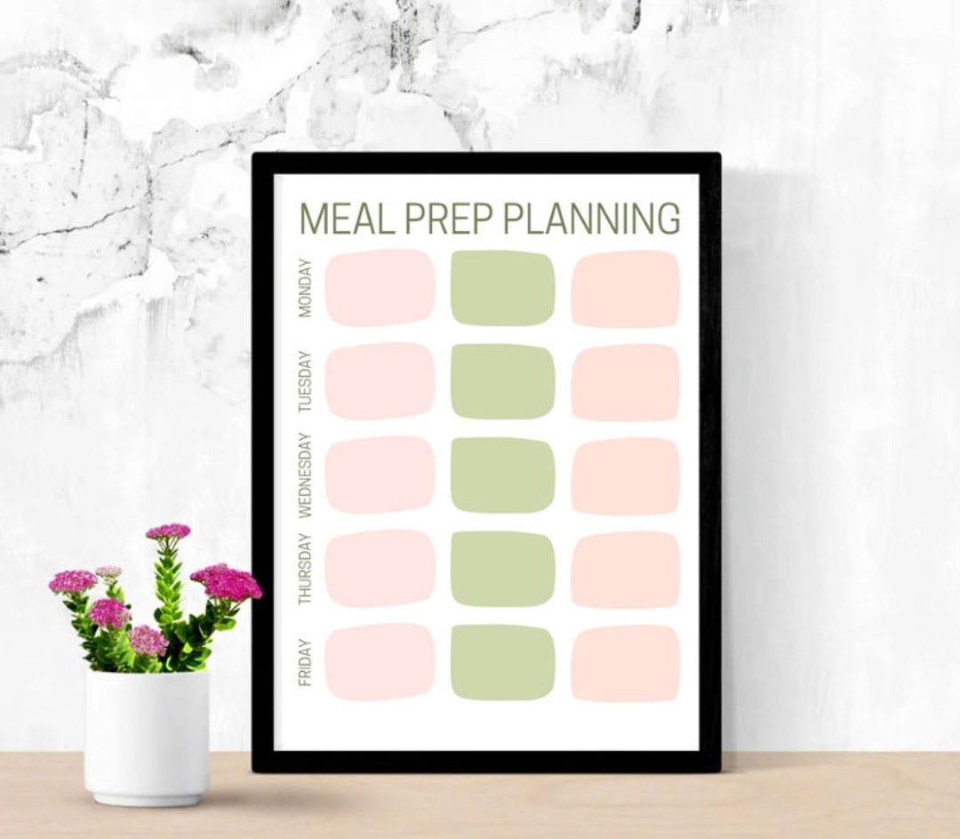 Meal Planner Printable, Meal Prep Planner Printable, Weekly Meal ...