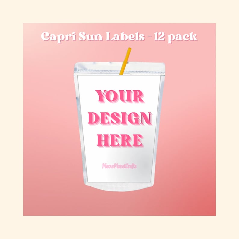 Custom Capri Sun Labels| Party Labels| Personalized Party Favors - Etsy