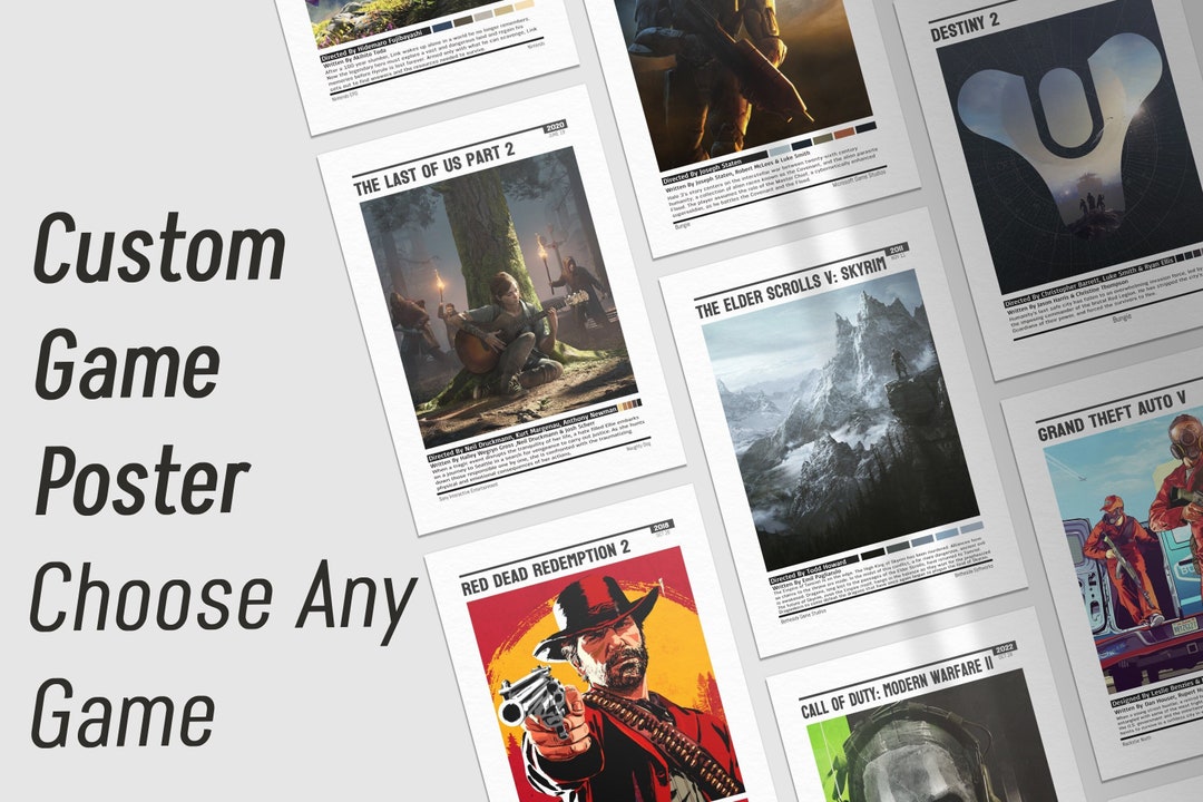 Game Posters - Custom Game Poster | Choose Your Own Game | Personalised ...