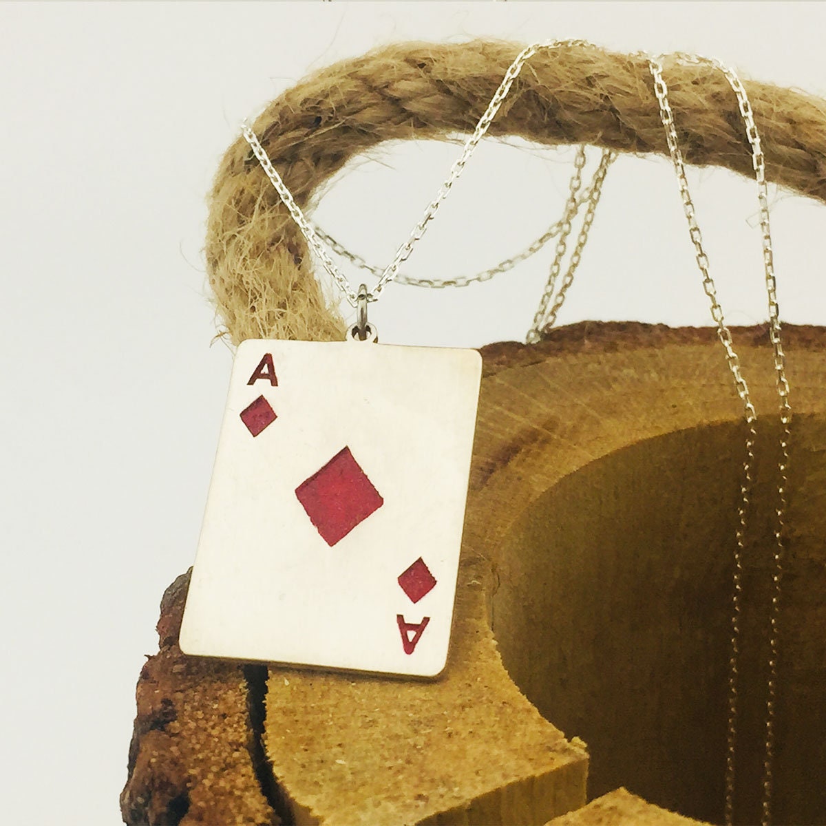 Sterling Silber Ace der Klubs Ace der Diamanten Ace der - Etsy.de