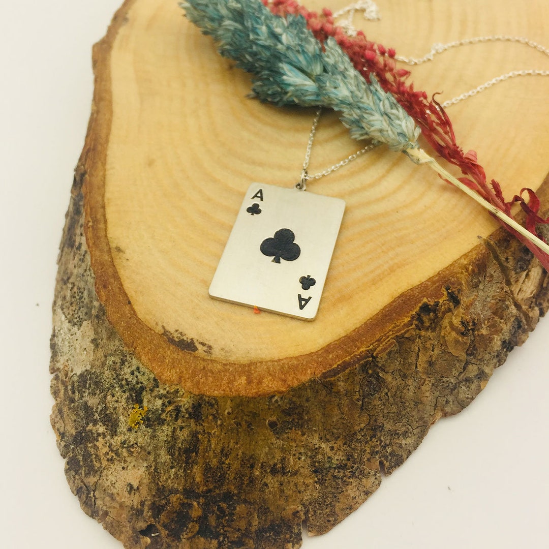 Sterling Silber Ace der Klubs Ace der Diamanten Ace der - Etsy.de