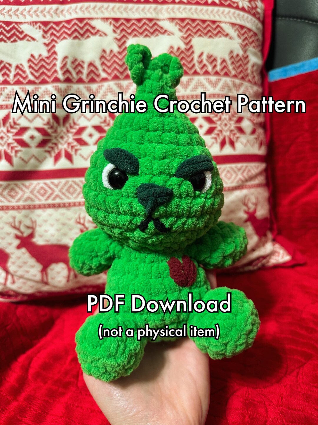 Mini Grinchie Christmas Greenie Meanie Chibi Crochet Pattern ...