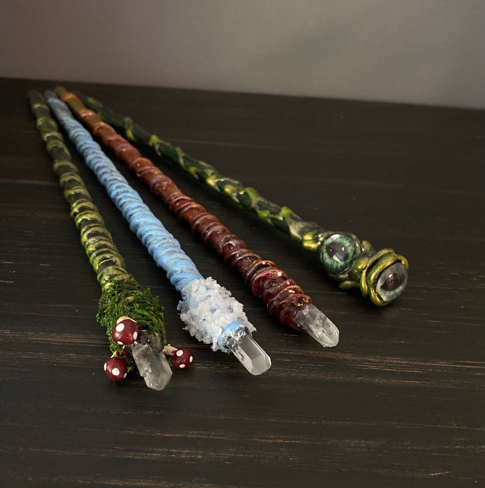 Crystals Magic Wand Art with Wood and Natural Healing | Etsy