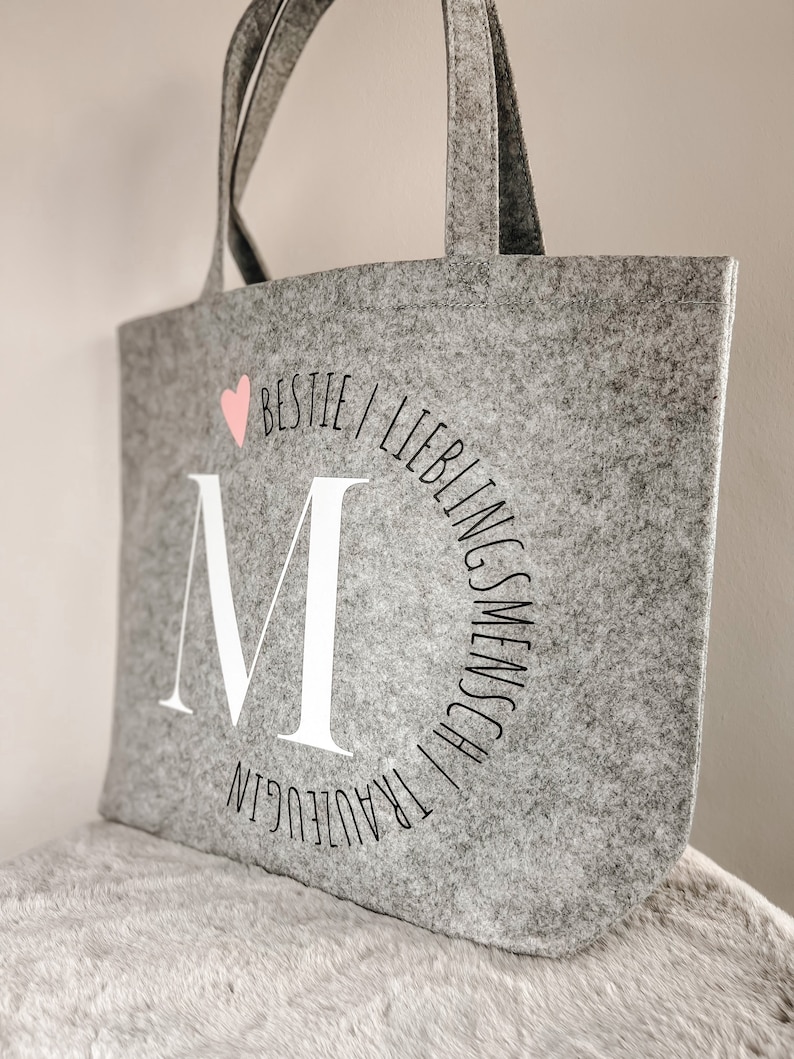 Personalisierte XXL Filztasche für den Lieblingsmenschen - Etsy.de