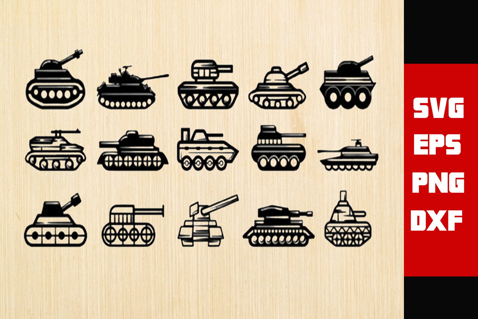 Tank SVG Tank Silhouette SVG Cut Files Tank Bundle SVG | Etsy