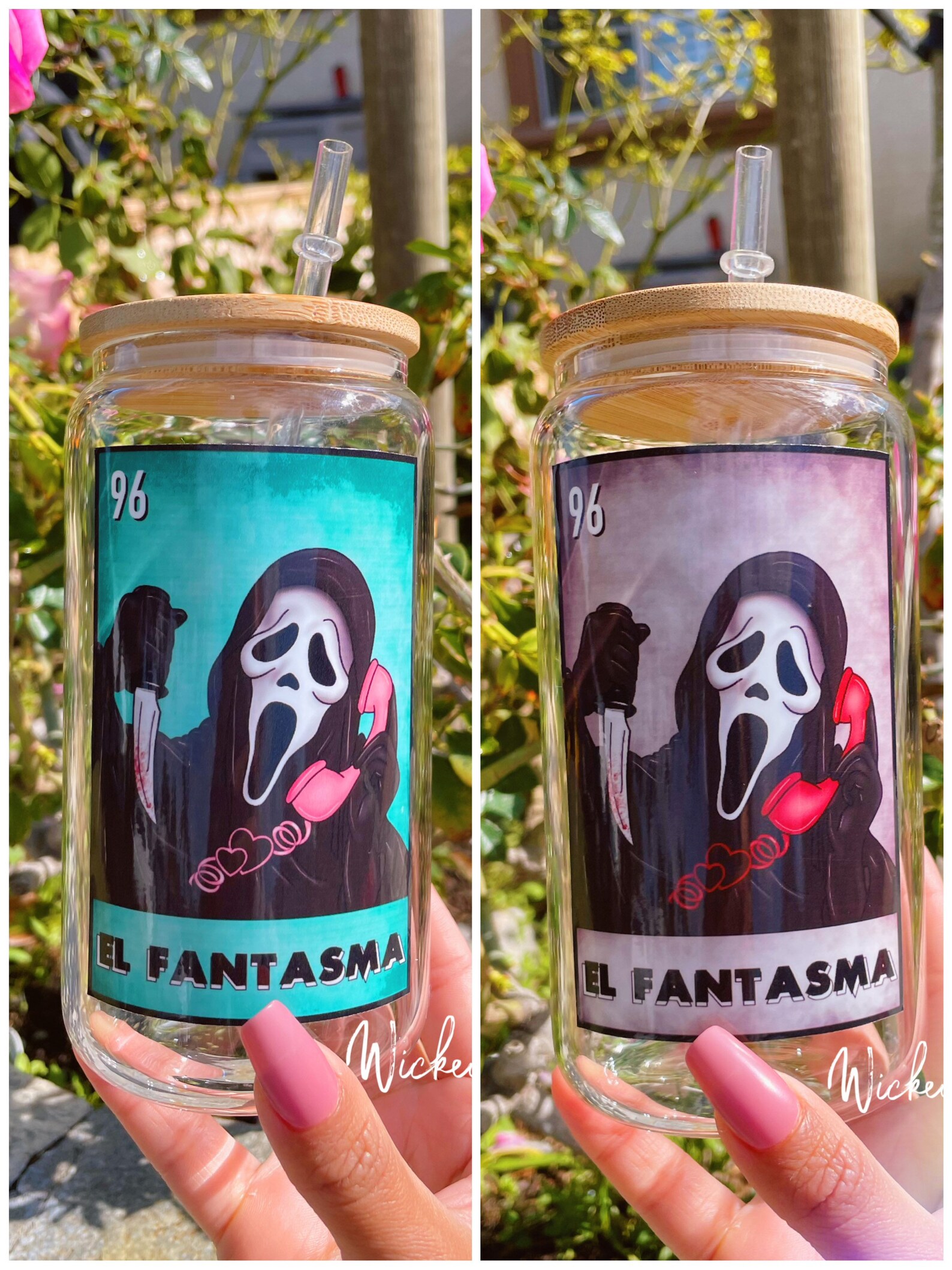 Horror Scream Loteria La Fantasma Glass | Horror Icon, Horror Fan ...