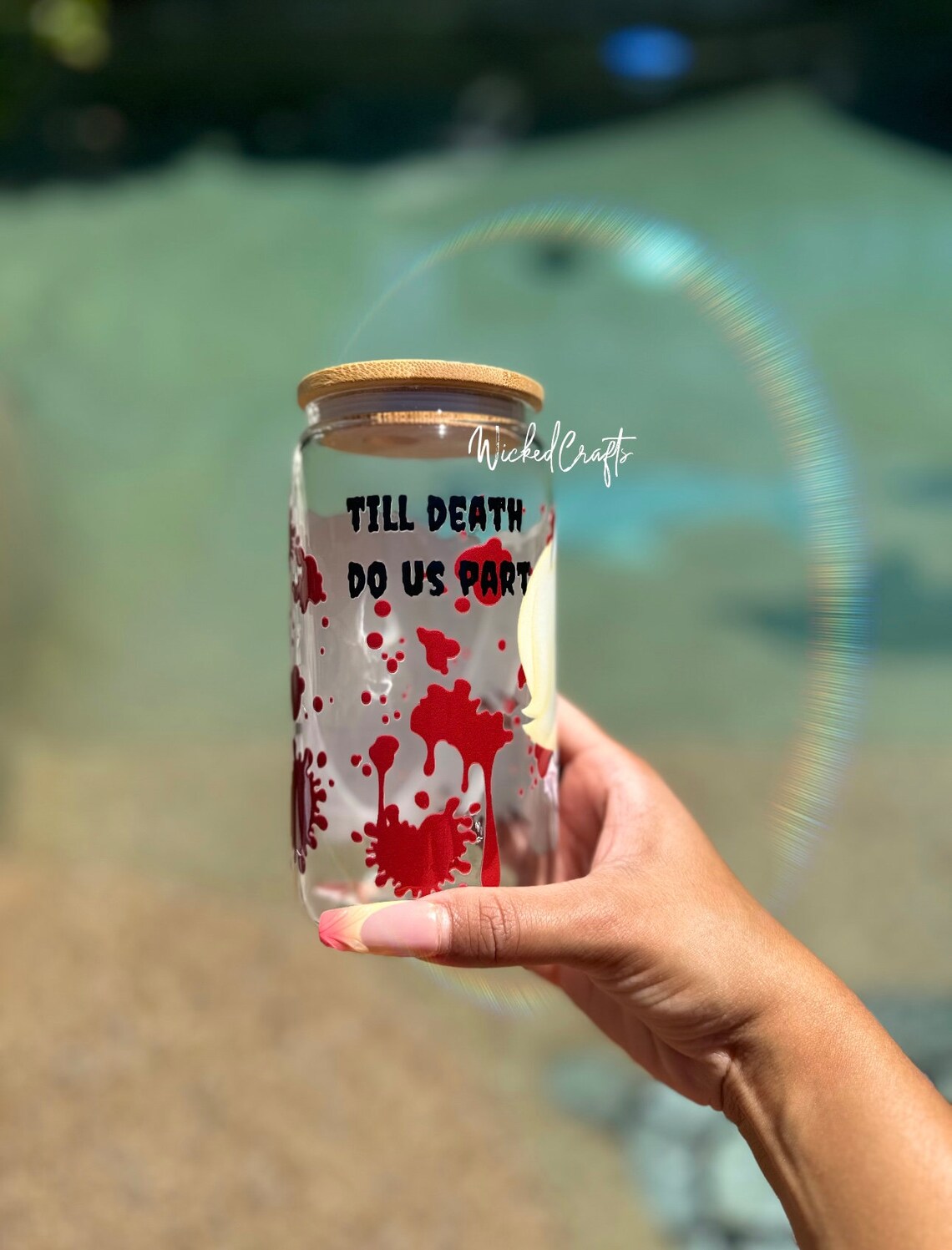 Chucky Kitty Horror Tumbler | Horror Glass Can, Horror Cup, Tumbler ...