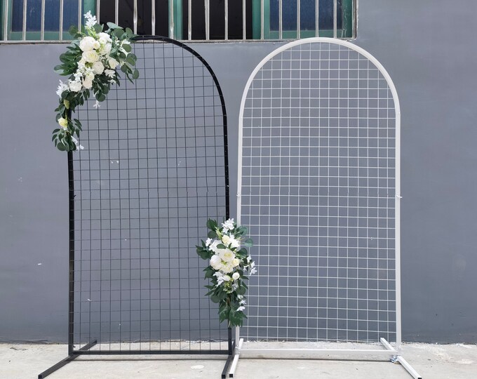 White Rectangular Mesh Arch for Flower Arrangement Balloon Garland ...