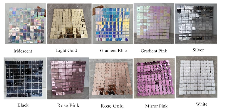 Silver Shimmer Wall Panels Square Sequin Shimmer Backdrop for - Etsy