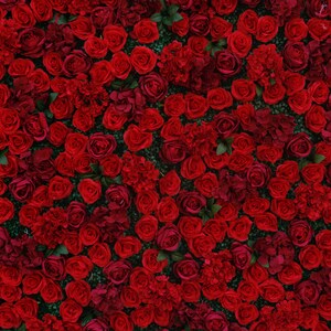 Red Rose Flower Wall 3-D Artificial Flower Panel Home Shop - Etsy