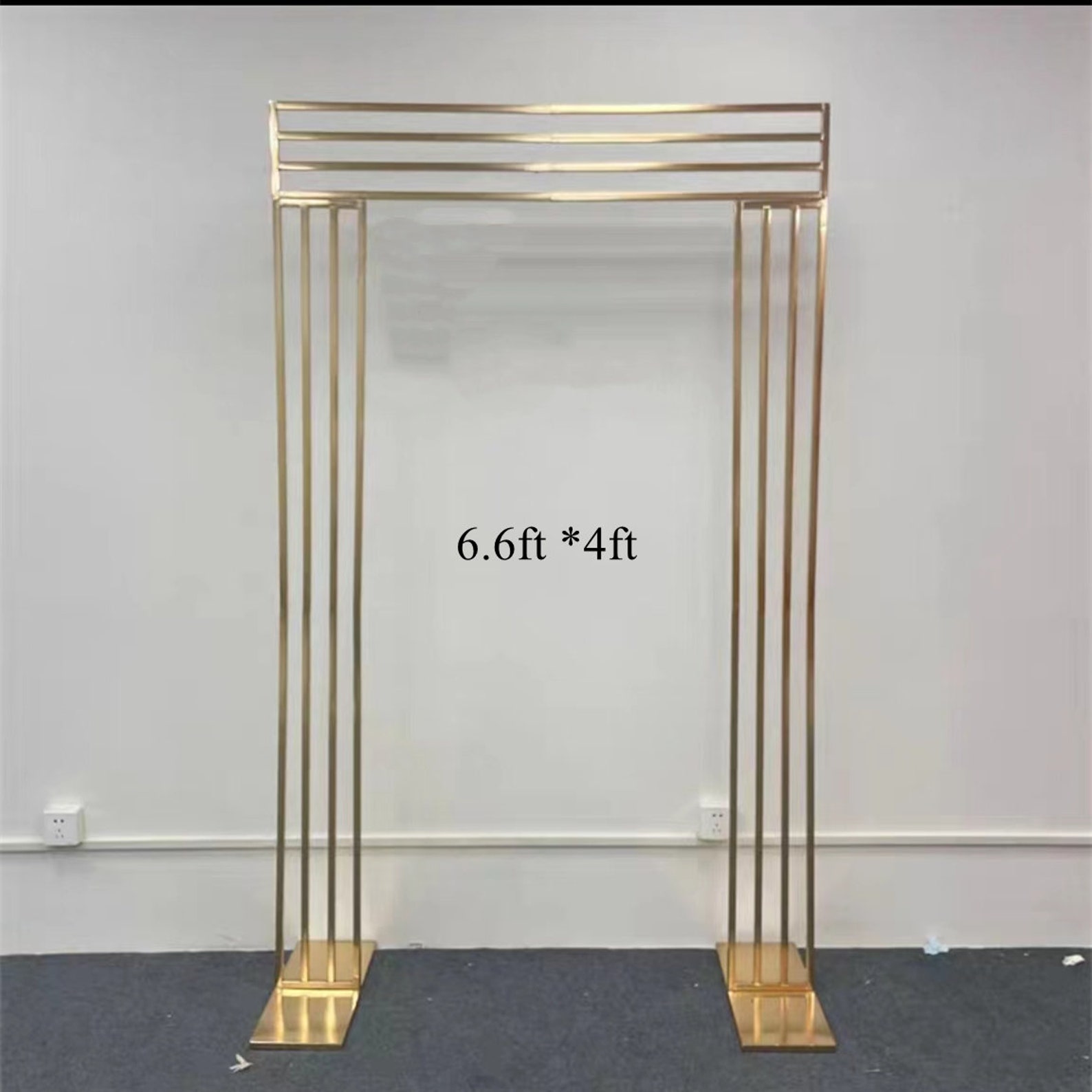 Golden Wedding Arch Backdrop Wedding Backdrops Metal Arch Ceremony ...