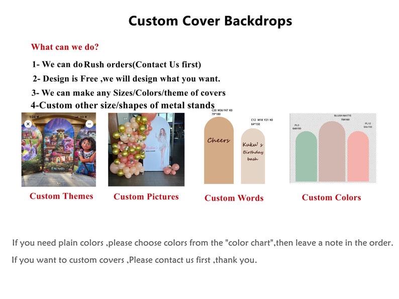 Custom Arch Covers Metal Arches Backdrop Arch Stand Birthday - Etsy