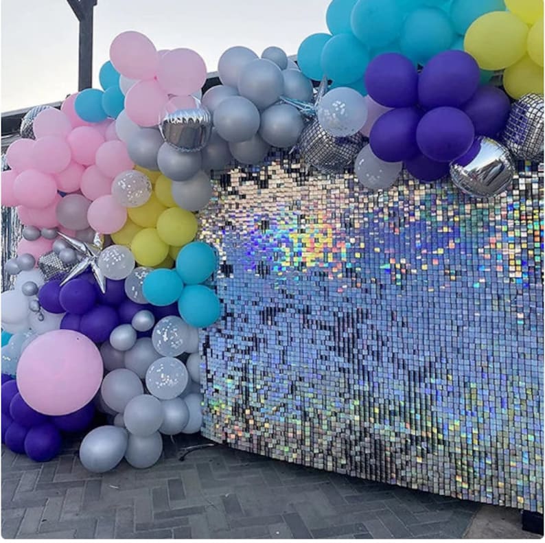 Iridescent Square Sequin Shimmer Backdrop Shimmer Wall Panels - Etsy