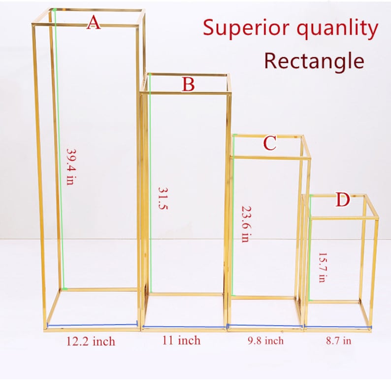 Electroplated Wrought Iron Rectangular Frame for Wedding Party - Etsy