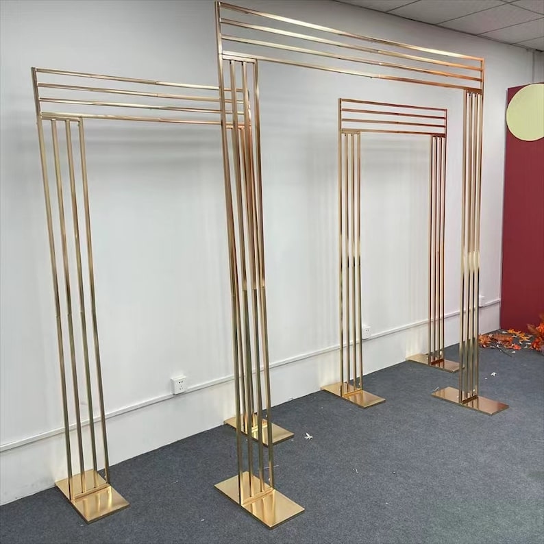 Golden Wedding Arch Backdrop Wedding Backdrops Metal Arch - Etsy