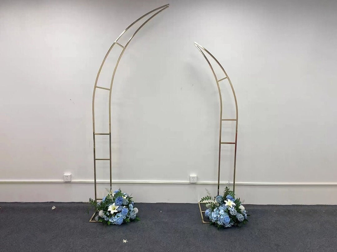 Shiny Gold Wedding Arch Backdrop Outdoor Wedding Decoratiion Party ...