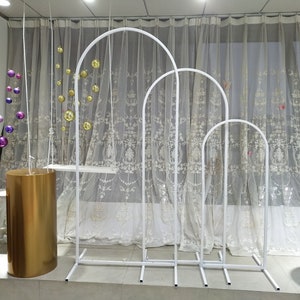 3 Pcs Wedding Party Arch Decor Metal Floral Archway Ceremony Arch ...