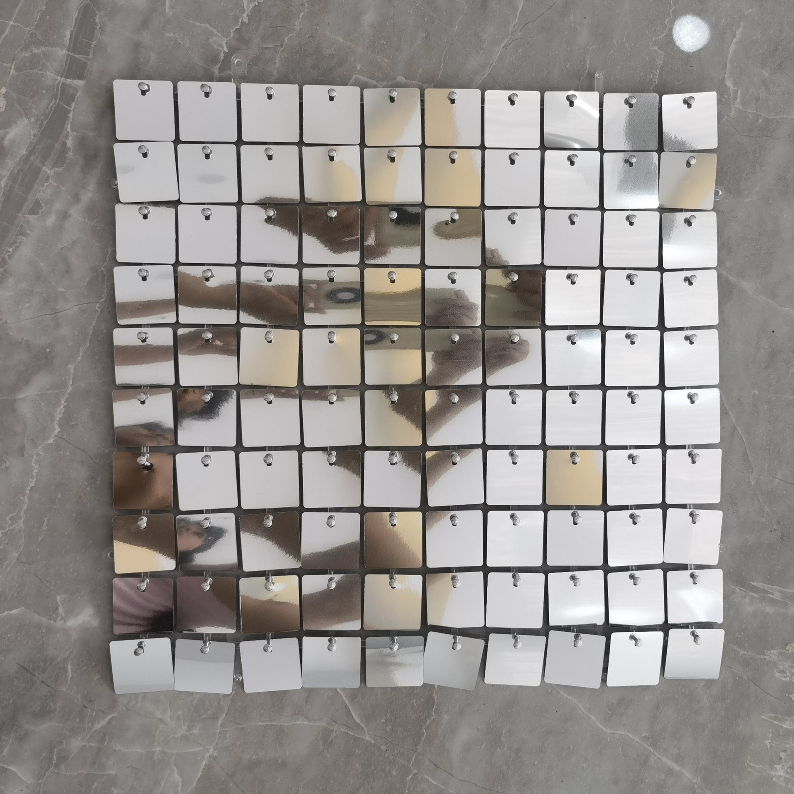 Silver Shimmer Wall Panels Square Sequin Shimmer Backdrop for - Etsy