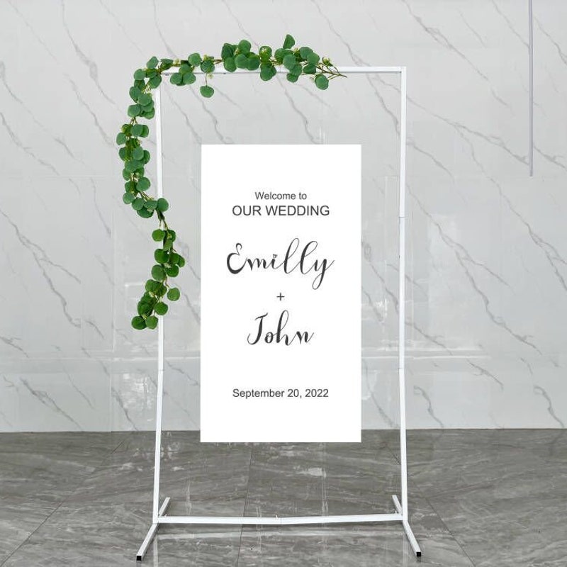 Wedding Welcome Sign With Stand - Etsy