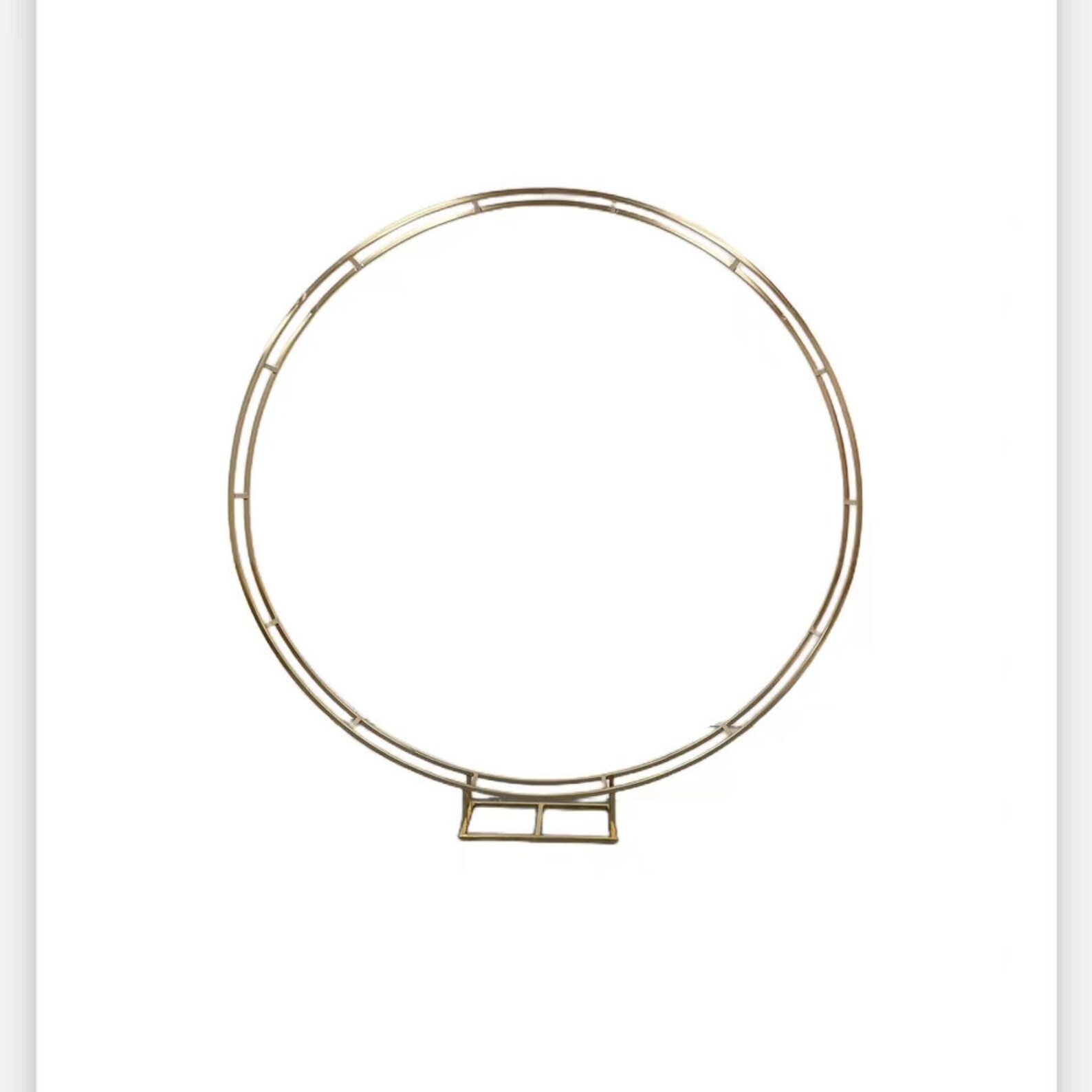 6.6 Ft Double Ring Round Arch Backdrop Frame,shiny Gold Arch for ...