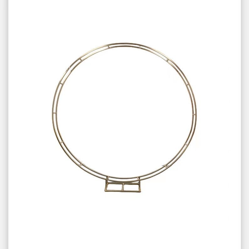 6.6 Ft Double Ring Round Arch Backdrop Frame,shiny Gold Arch for ...