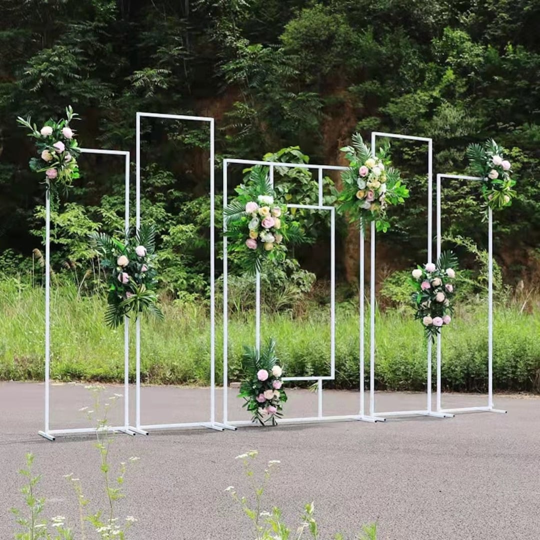 Metal Arch Decor for Wedding Party Floral Archway Ceremony Arch Wrought ...