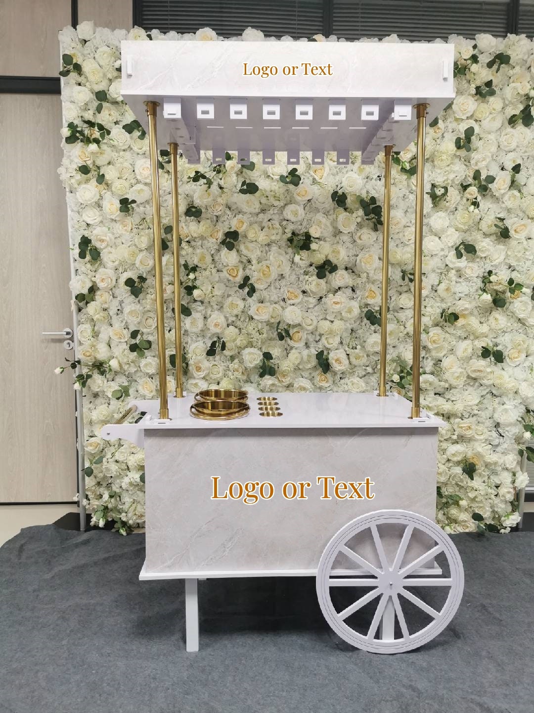 Custom Champagne Cart Marble Pattern Party Cart Wedding Decor Engagement Party Mini Bar Cart - Etsy