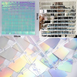 Iridescent Square Sequin Shimmer Backdrop Shimmer Wall Panels for ...