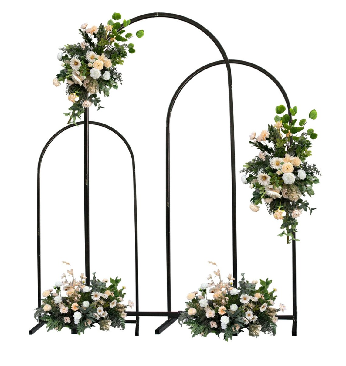 3 Pcs Wedding Party Arch Decor Metal Floral Archway Ceremony | Etsy