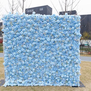 Blue Rose Flower Wall for Weddingartificial Flower Panel on - Etsy